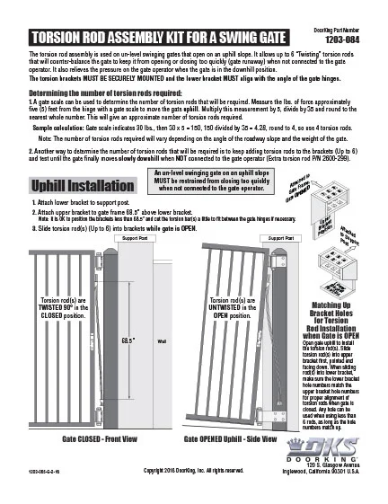 6004 Column Mount Swing Gate Operator - Doorking